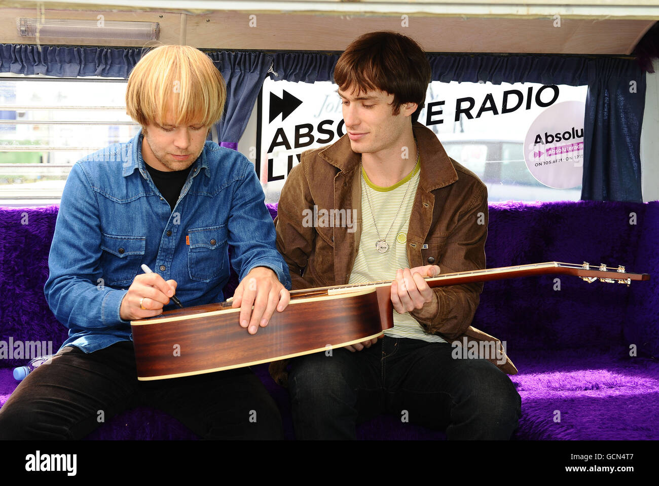 James Skelly and Nick Power (right) of The Coral backstage at the ...