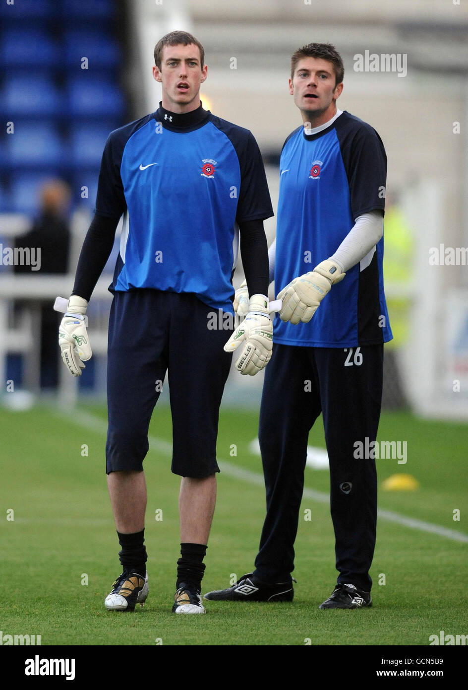 Hartlepool's Andy Rafferty (left) with teammate Scott Flinders during ...