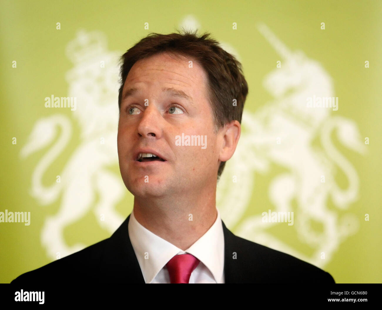 Politics clegg head shot headshot speaking mangdm hi-res stock ...