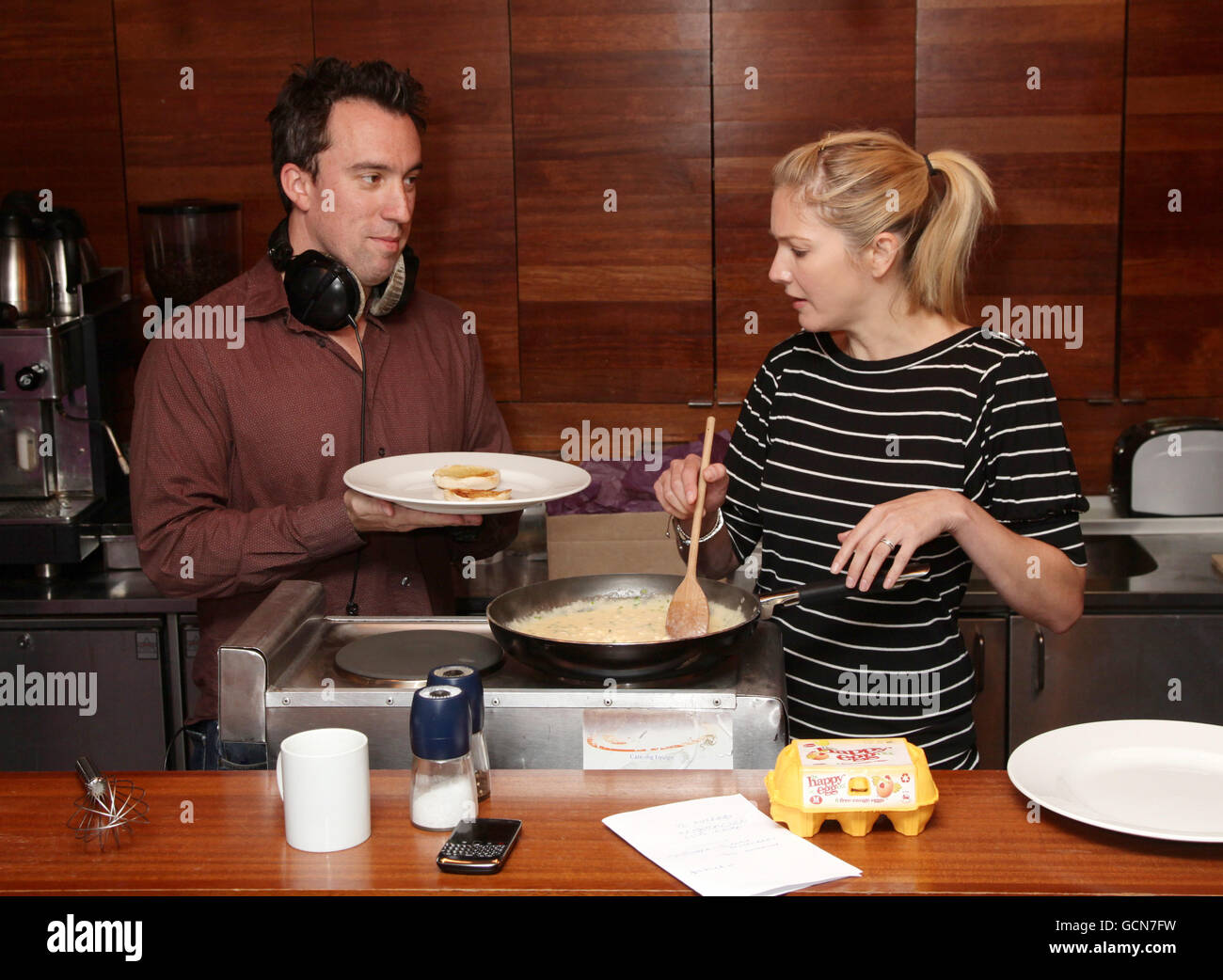 Absolute Radio presenter Christian O'Connell samples a breakfast of ...
