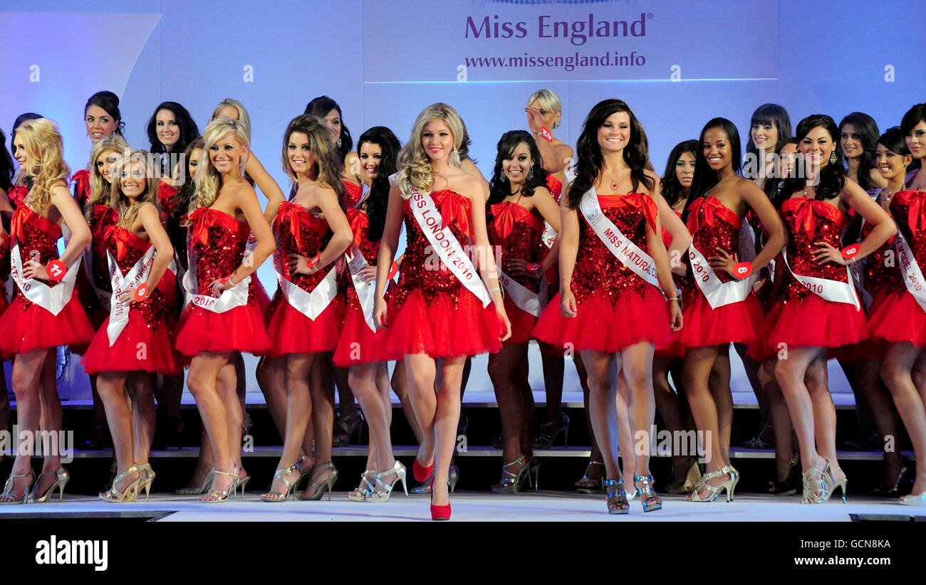 Competitors during the miss england final at the hilton metropole hi ...
