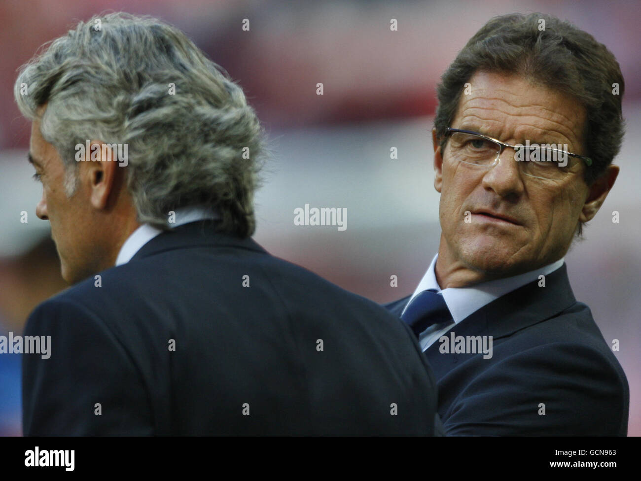 England manager Fabio Capello (right) and General Manager Franco ...