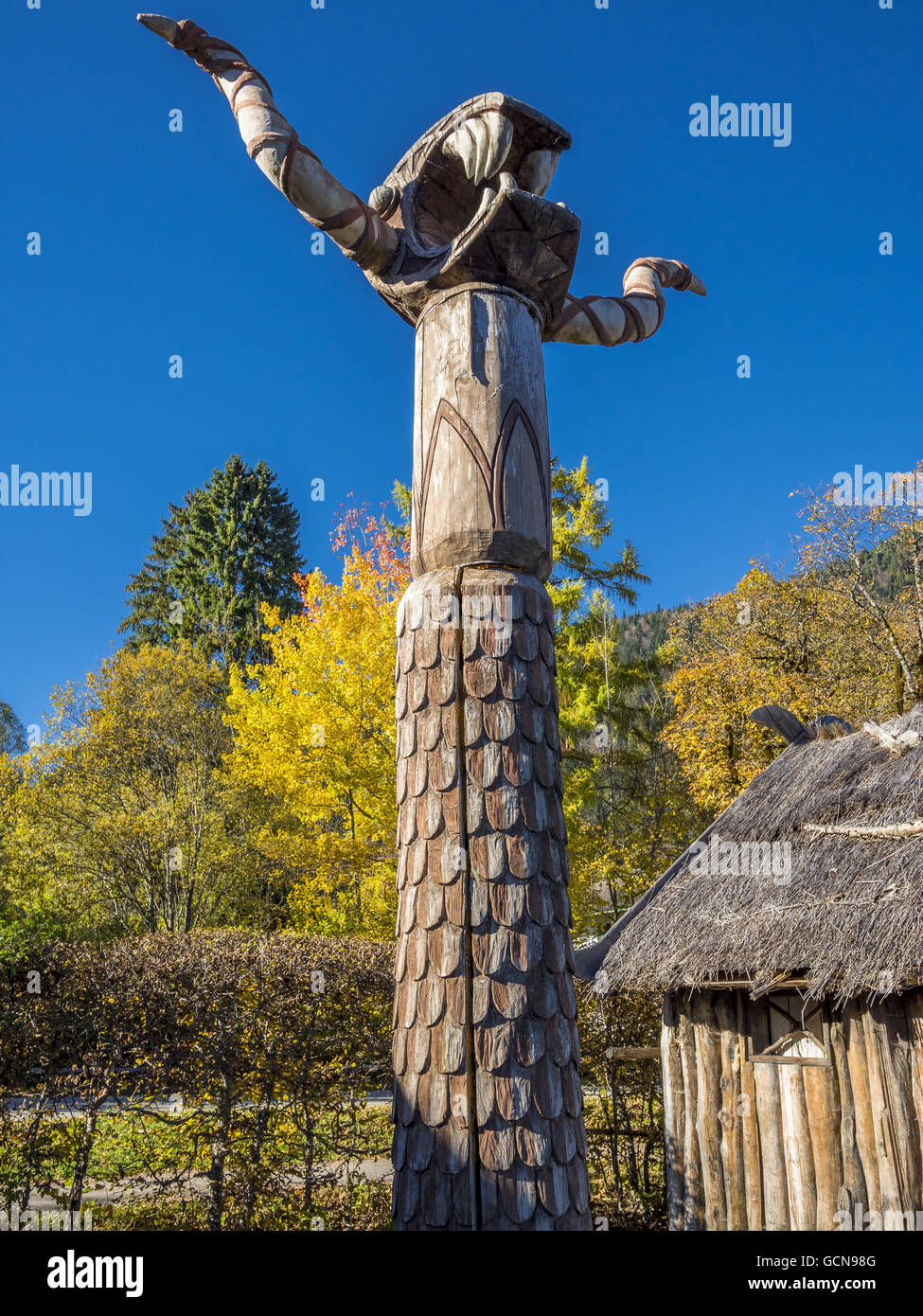 Flake Viking village, lake Walchensee, Bavaria, Germany Stock Photo - Alamy