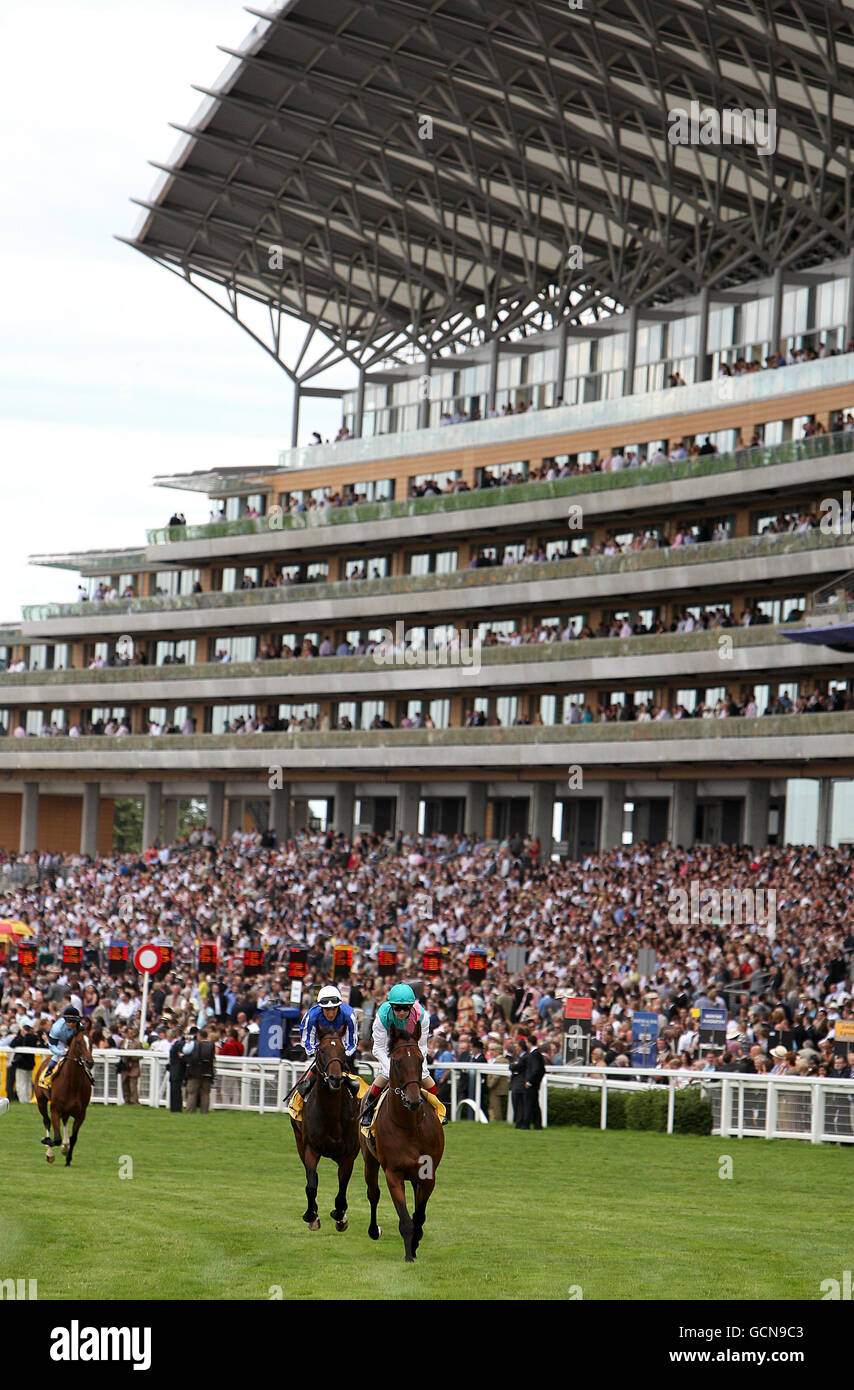 A general view of the grandstand at ascot racecourse hi-res stock ...