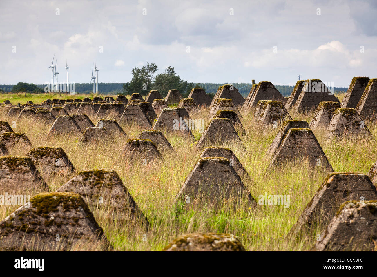 Europe, Germany, North Rhine-Westphalia, tank traps of the Siegfried ...