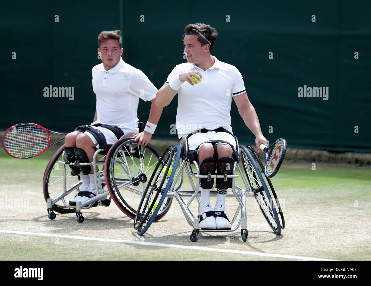 Gordon Reid (right) and Alfie Hewett compete in The Final of the ...