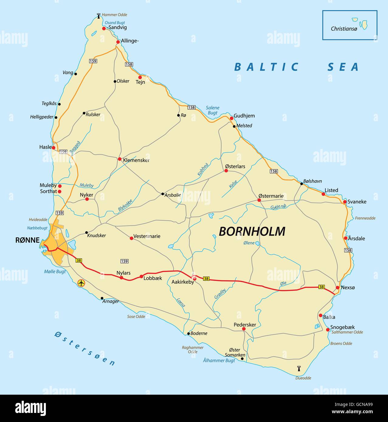 Bornholm vector vectors hi-res stock photography and images - Alamy