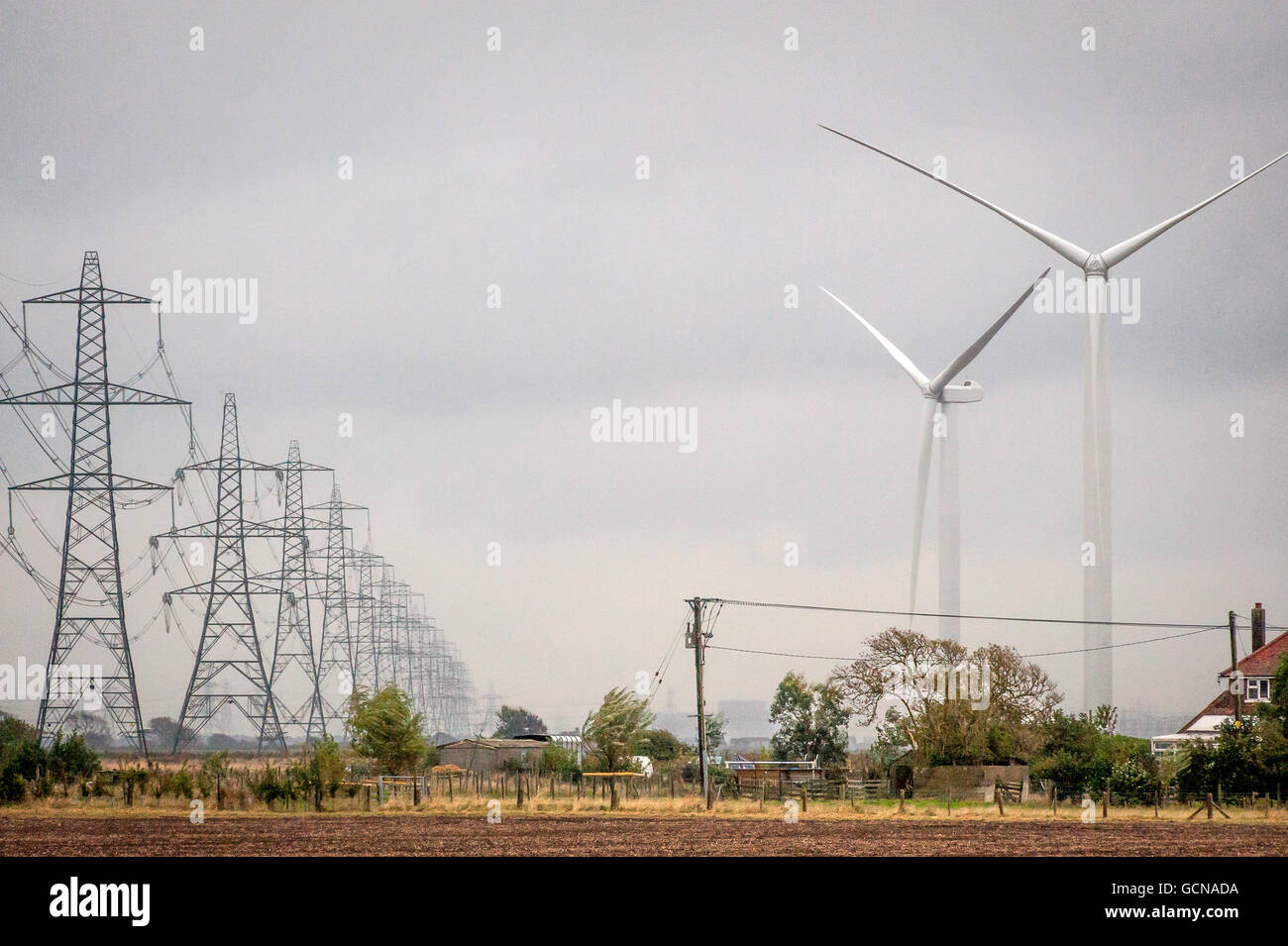 Group of pylons hi-res stock photography and images - Alamy