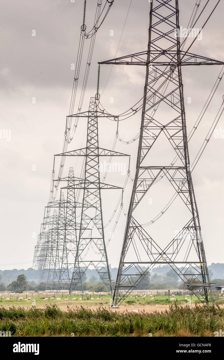 Group of pylons hi-res stock photography and images - Alamy