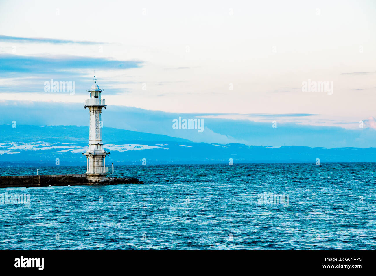 Geneva Lighthouse built in 1896 with white or green light, depending on ...