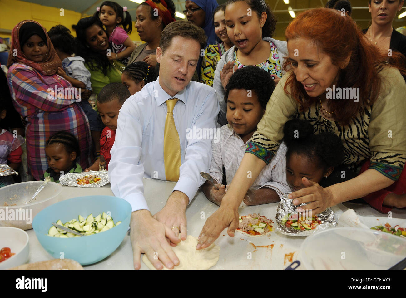 Clegg visits family project Stock Photo - Alamy
