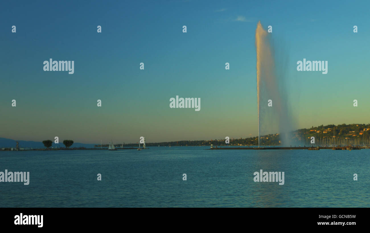 Geneve lac leman jet hi-res stock photography and images - Alamy