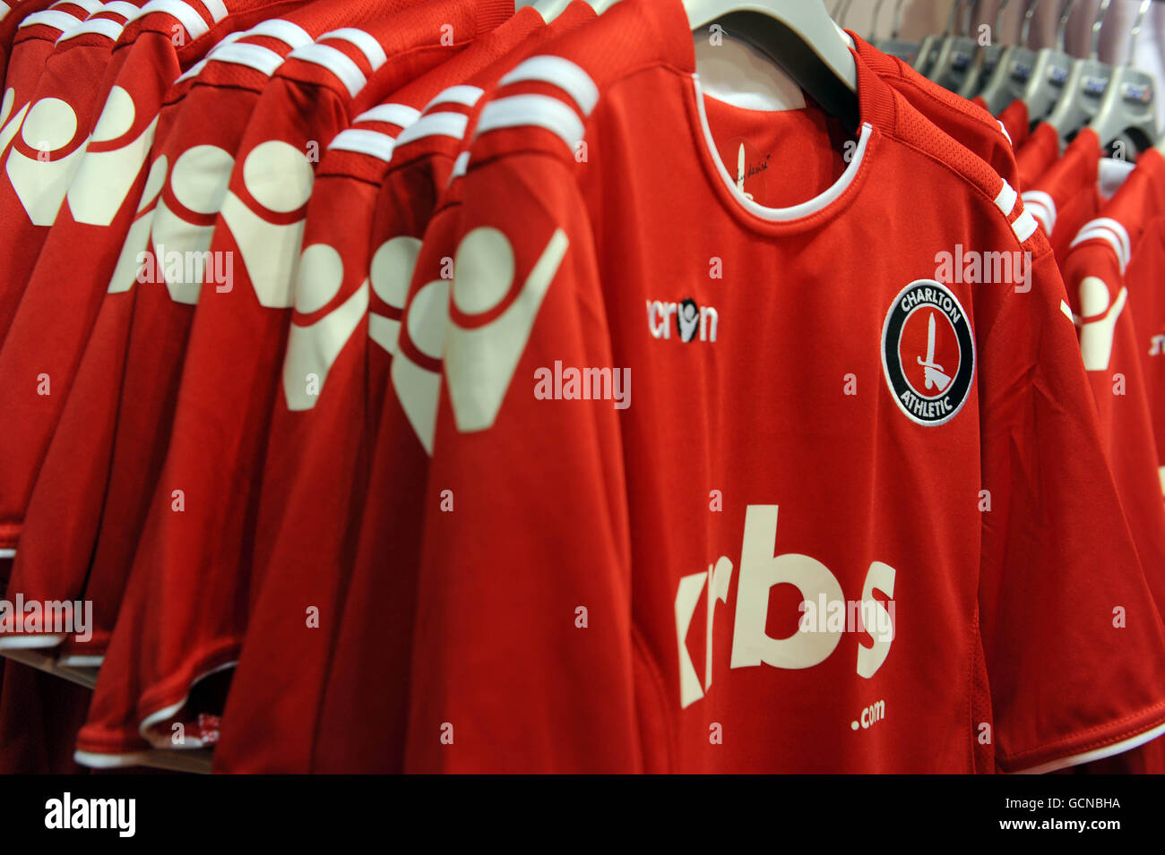 Charlton Athletic's new home kit on sale in the club shop at The Valley ...