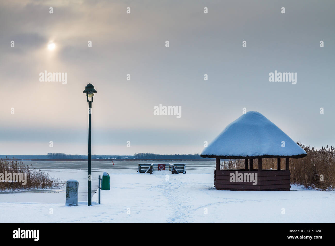 Port in Born (Germany) in winter time Stock Photo - Alamy