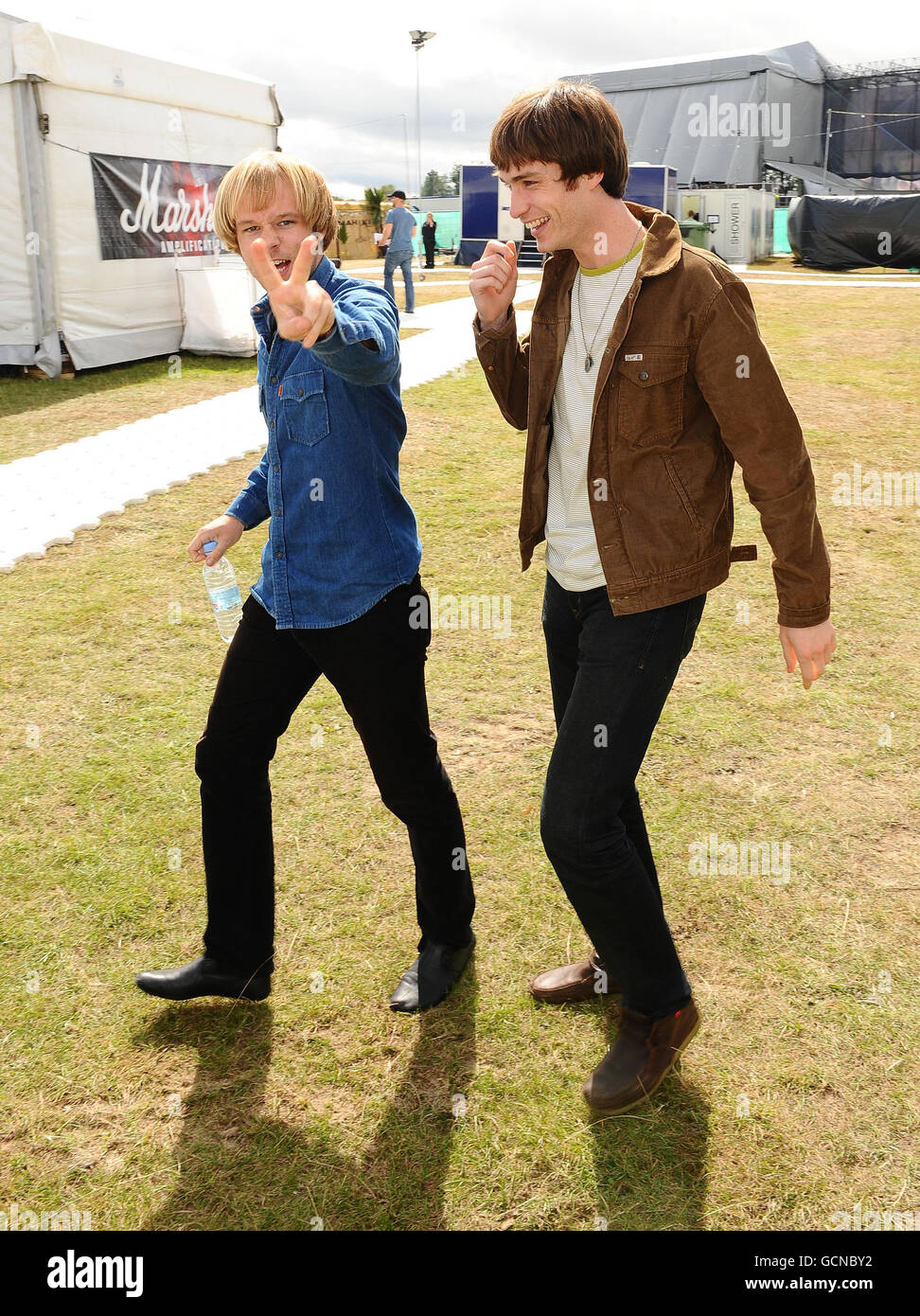 James Skelly and Nick Power (right) of The Coral backstage at the ...