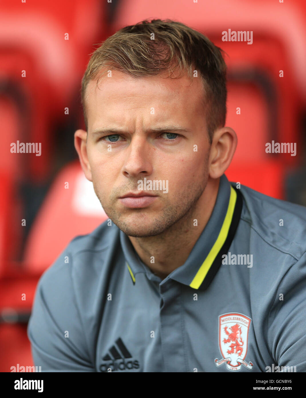Middlesbrough's Jordan Rhodes before the Pre-Season Friendly at Bootham ...