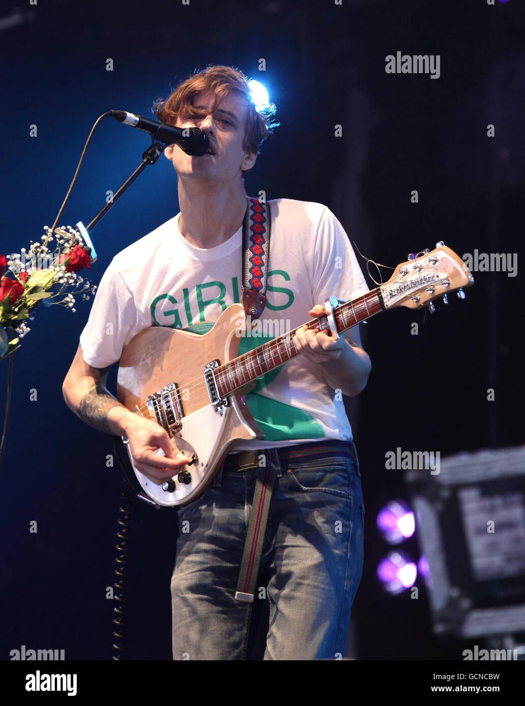 Christopher Owens of Girls performing on the NME Radio 1 Stage, at the ...