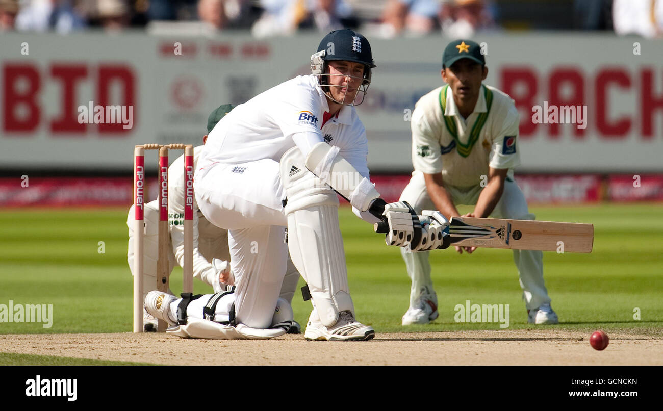 England's Stuart Broad bats during the Fourth npower Test match at Lord ...
