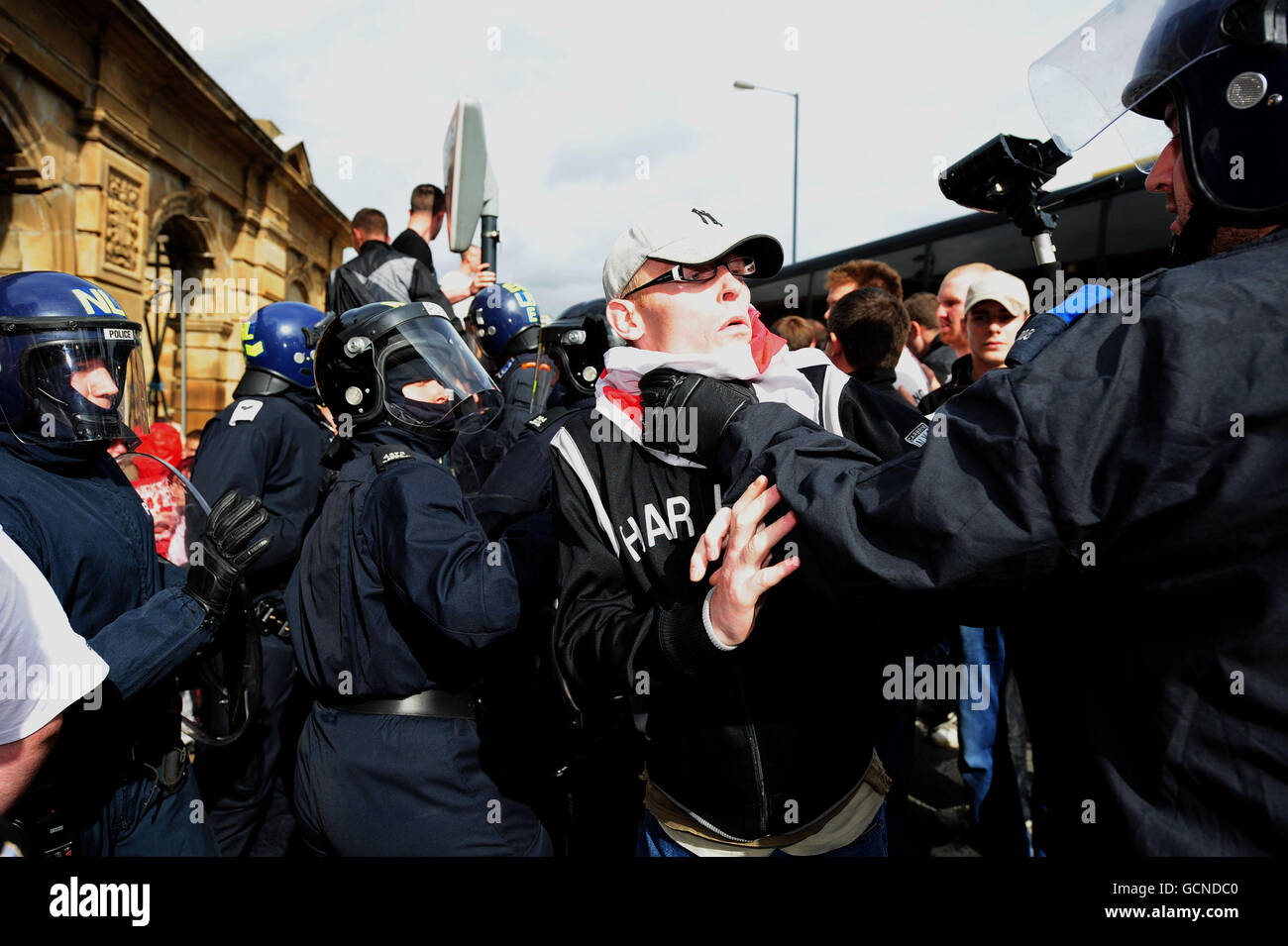 EDL demonstration in Bradford Stock Photo - Alamy