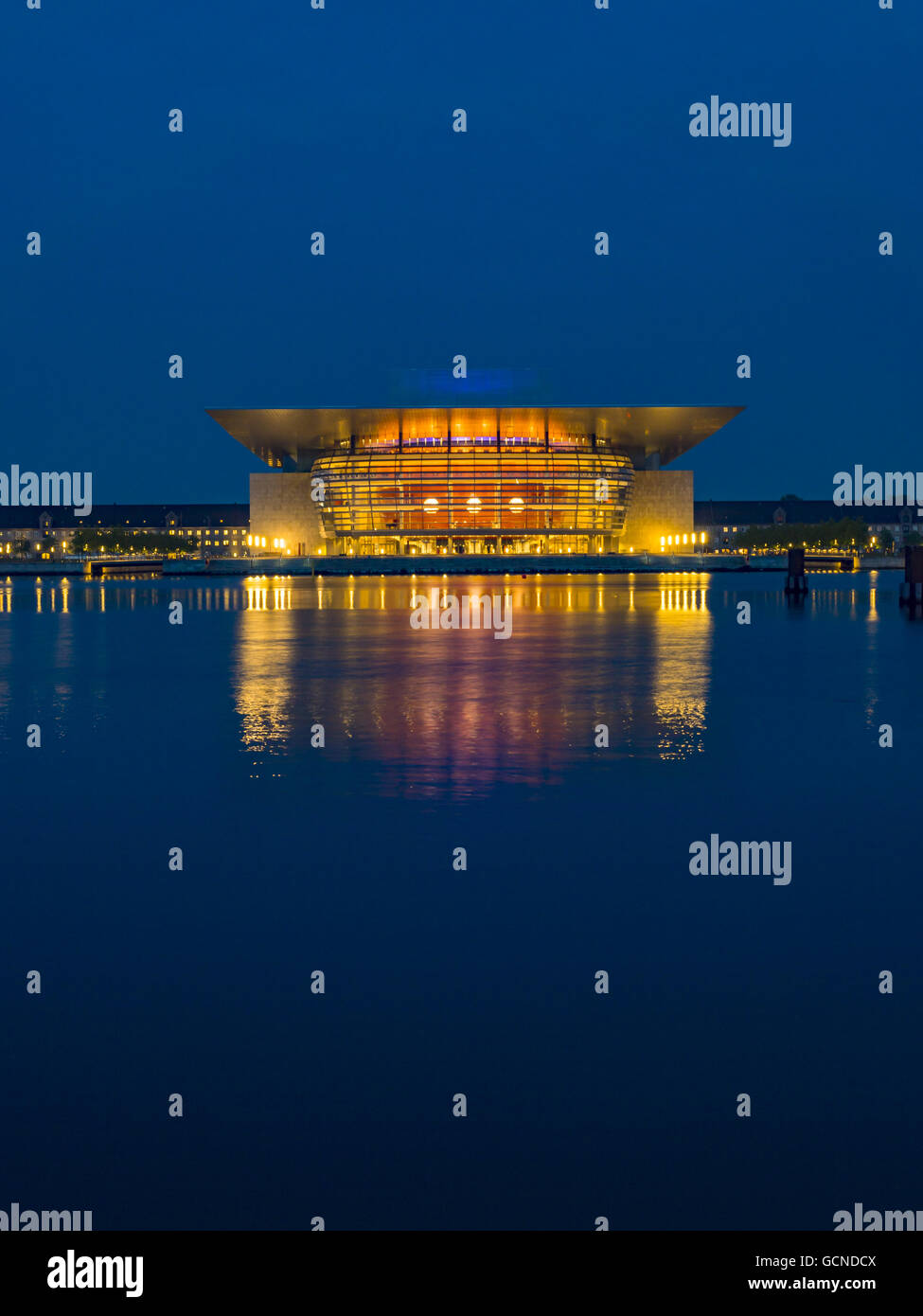 Copenhagen Opera House at Night, Copenhagen, Denmark, Europe Stock ...