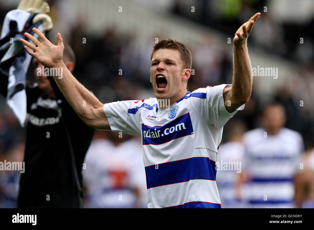 Queens Park Rangers' Jamie Mackie celebrates at the end of the match ...