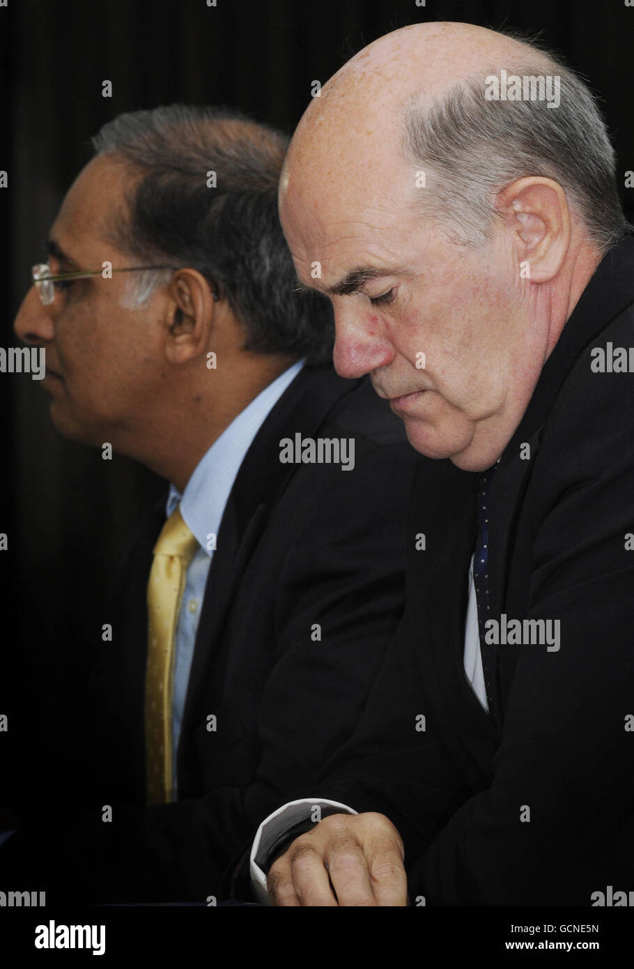 ICC chief executive Haroon Lorgat (left) and ICC anti-corruption and ...