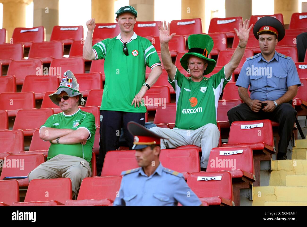 Republic of Ireland fans in the stands prior to kick off Stock Photo ...