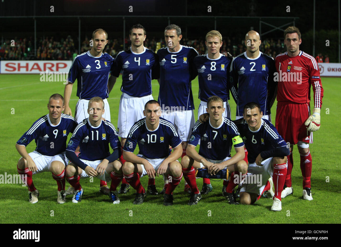 The scotland team back row from left steven whittaker hi-res stock ...
