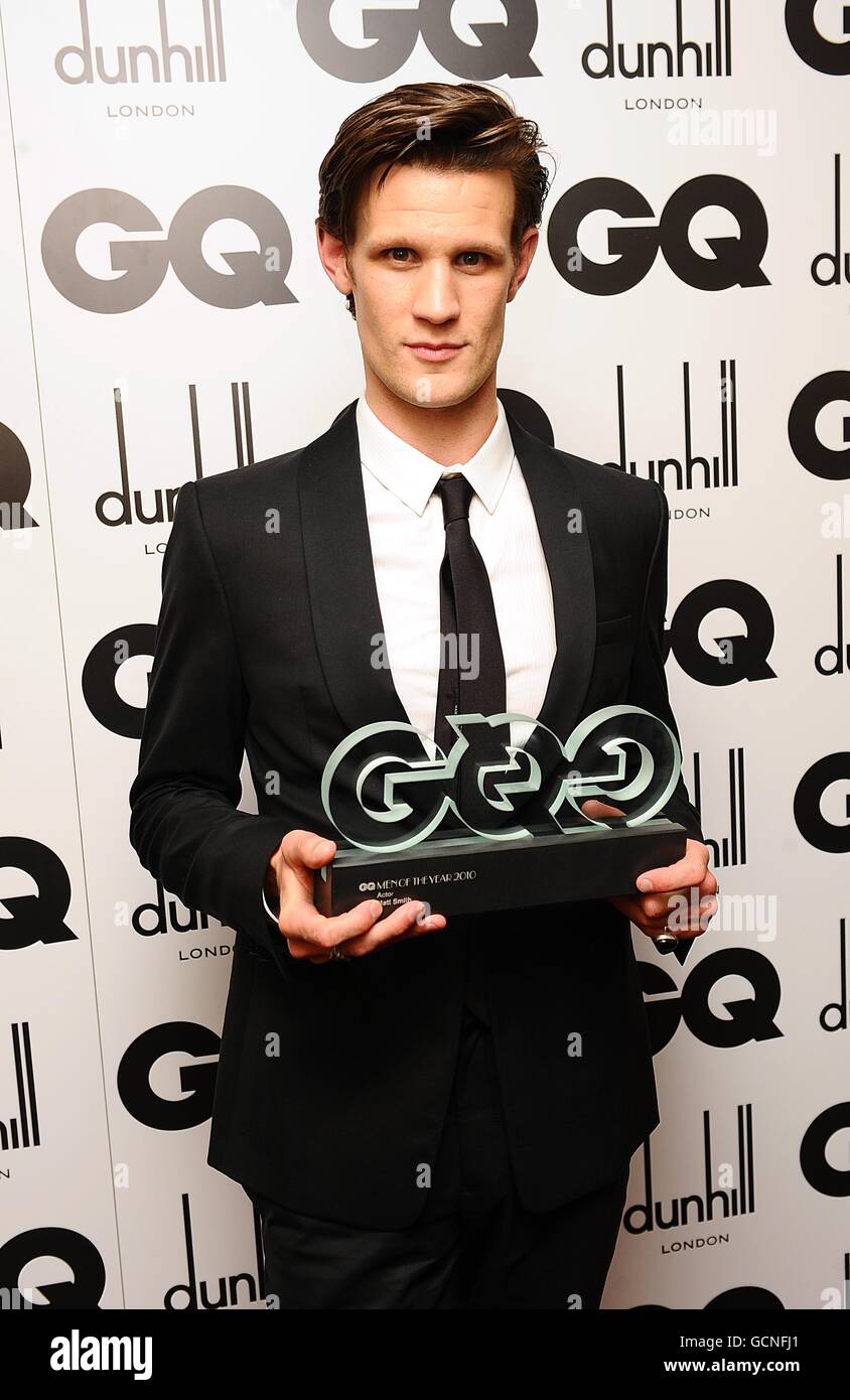 Matt smith with his actor of the year award hi-res stock photography ...