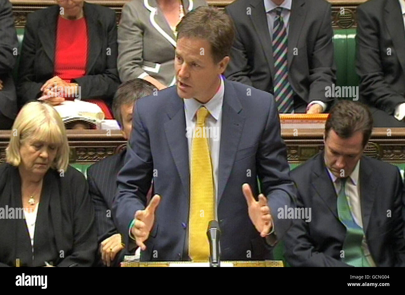 Deputy Prime Minister Nick Clegg during Prime Minister's Questions in ...