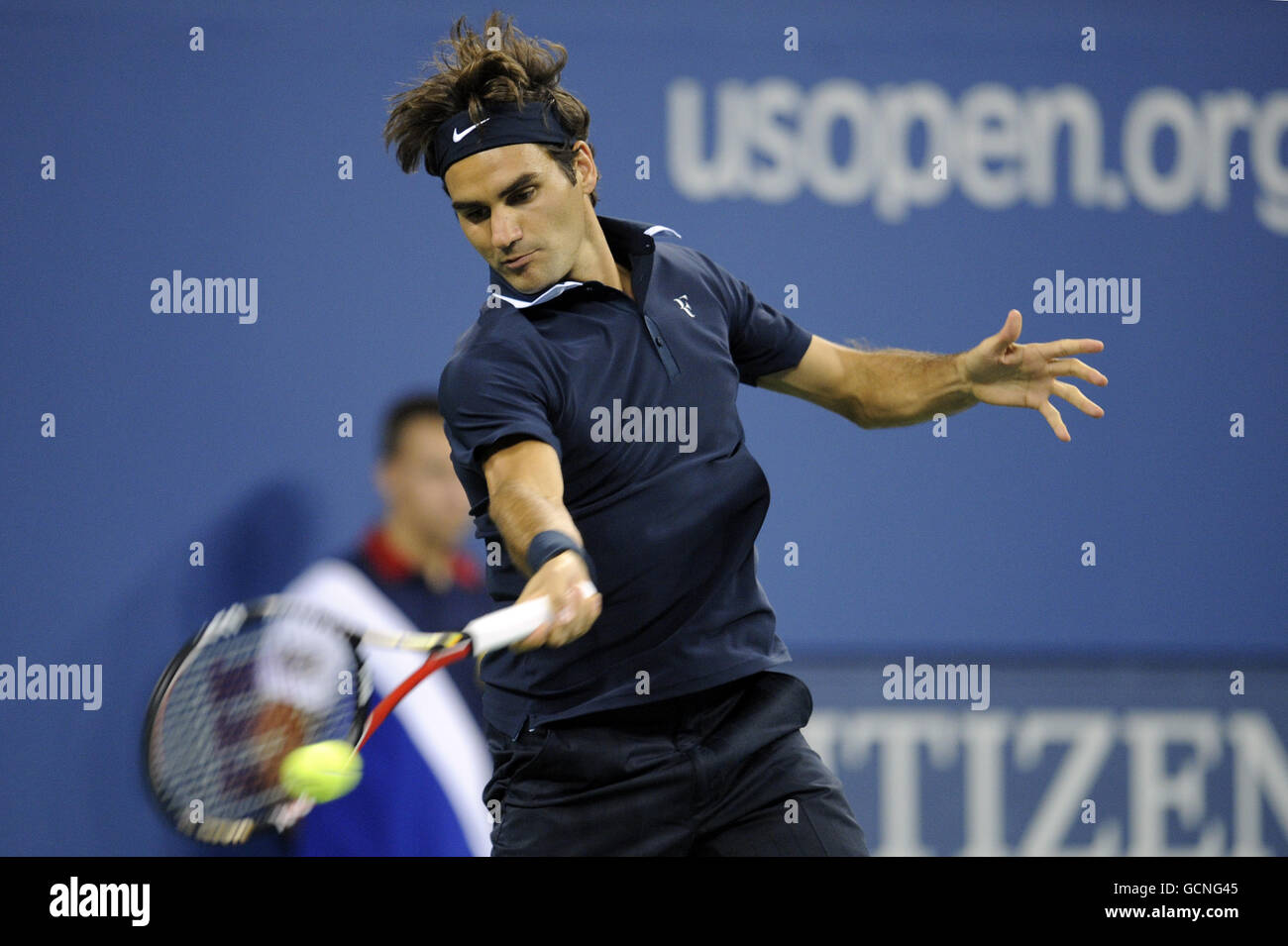 Switzerland's Roger Federer in action during day eight of the US Open ...