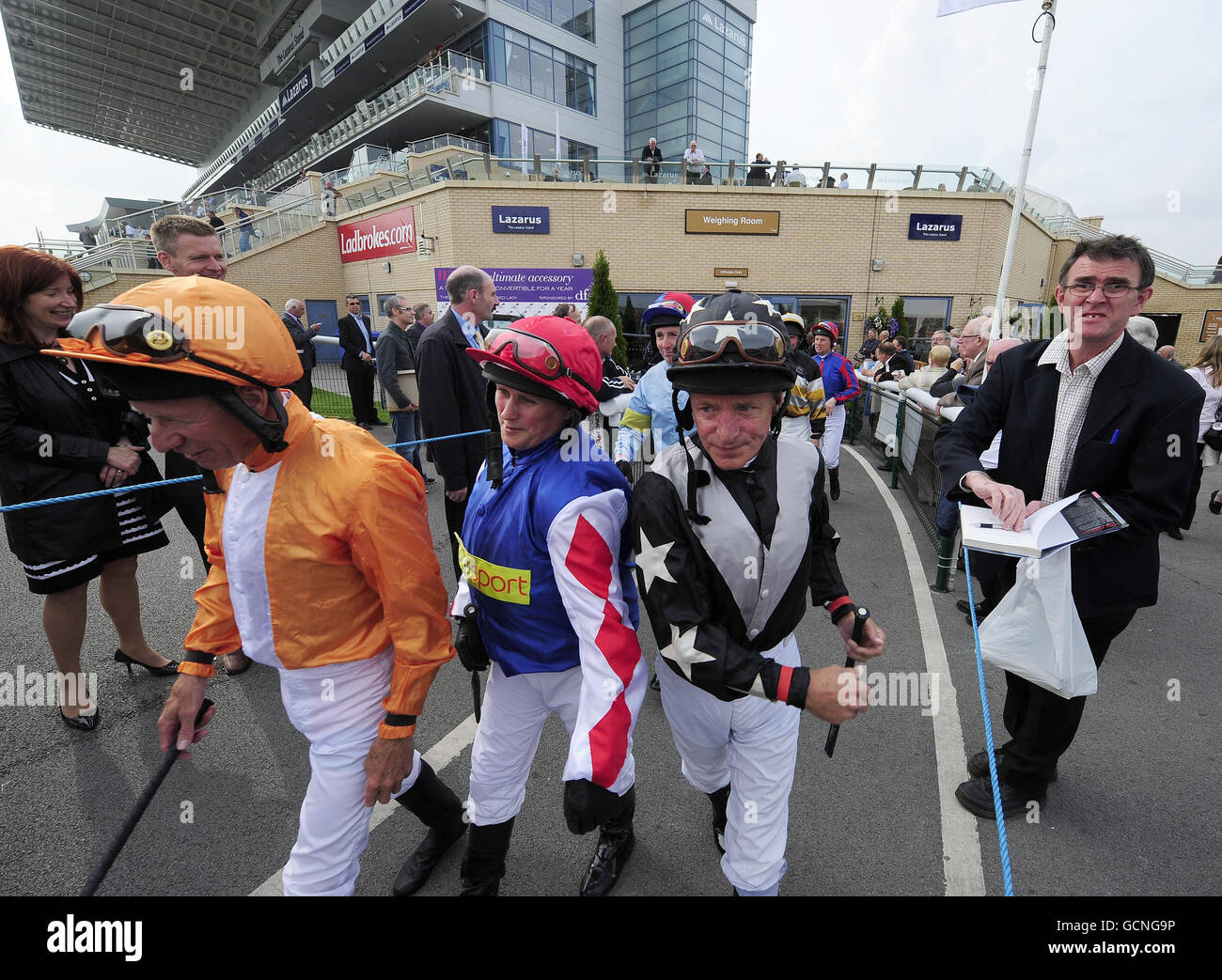 Former top jockeys George Duffield (left),Alex Greaves and Pat Eddery ...