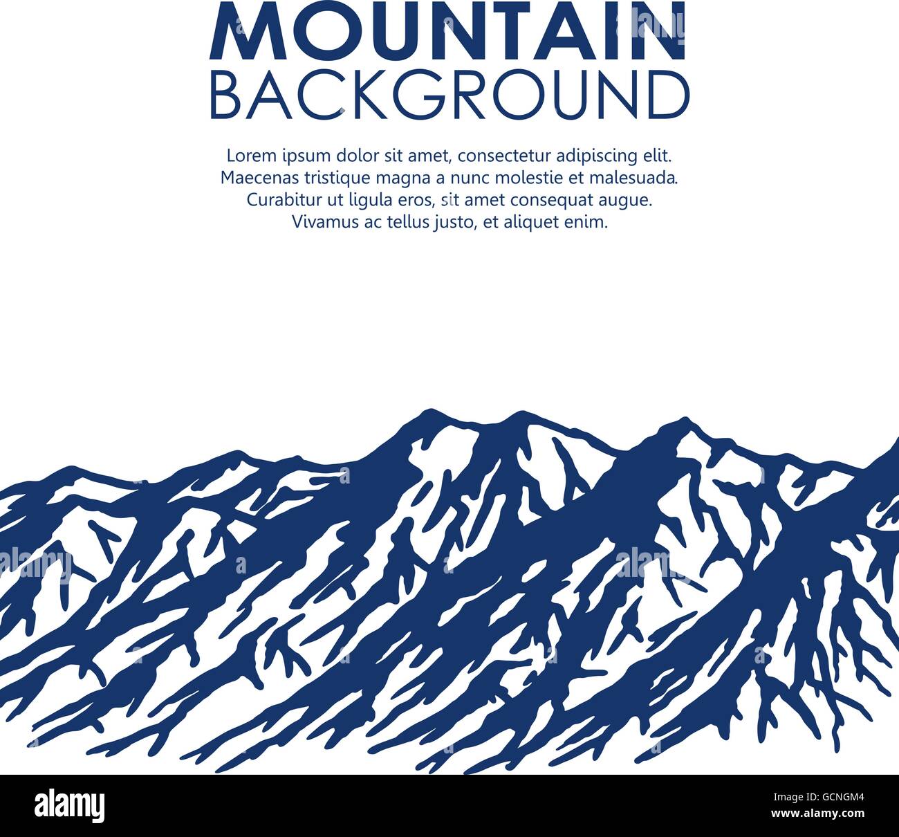 Mountain range isolated on white background Stock Vector Image & Art ...