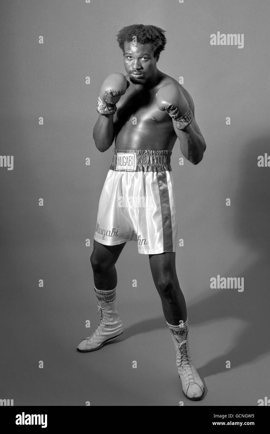 Ugandan light middleweight boxer john Black and White Stock Photos ...