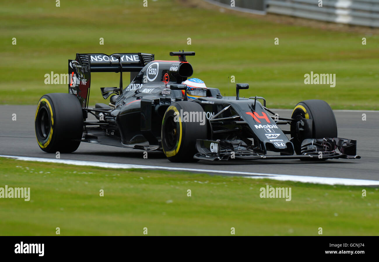 McLaren's Fernando Alonso during Qualifying for the 2016 British Grand ...