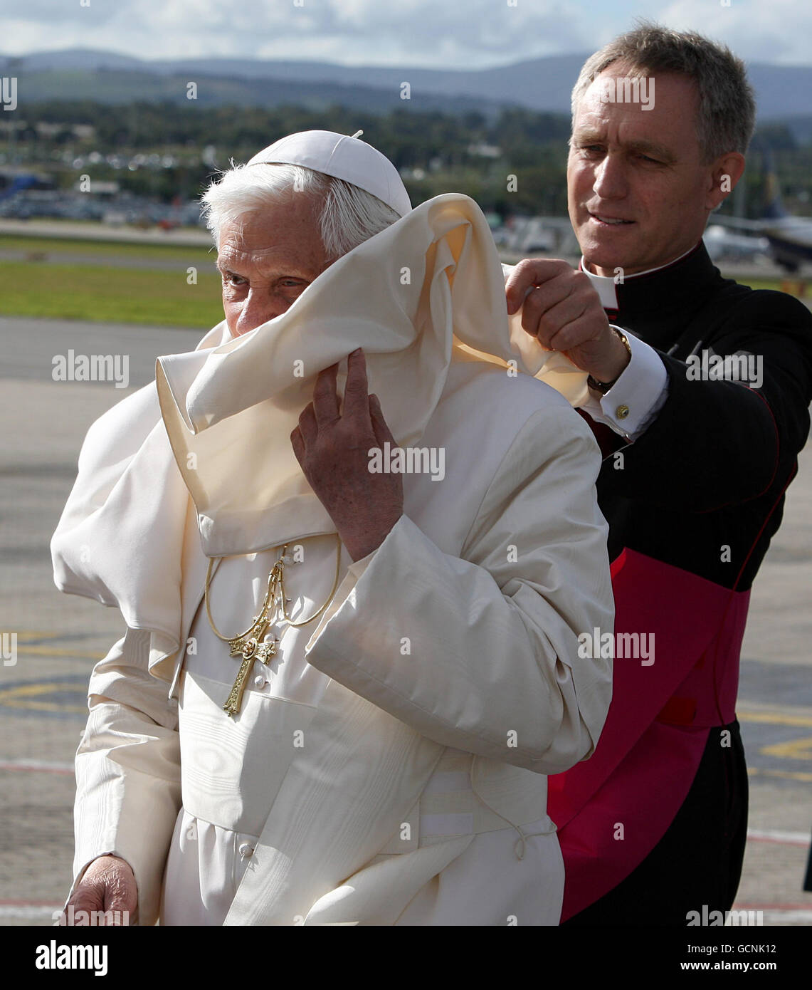 Pope Benedict XVI arrives in Edinburgh, Scotland, to begin the first ...