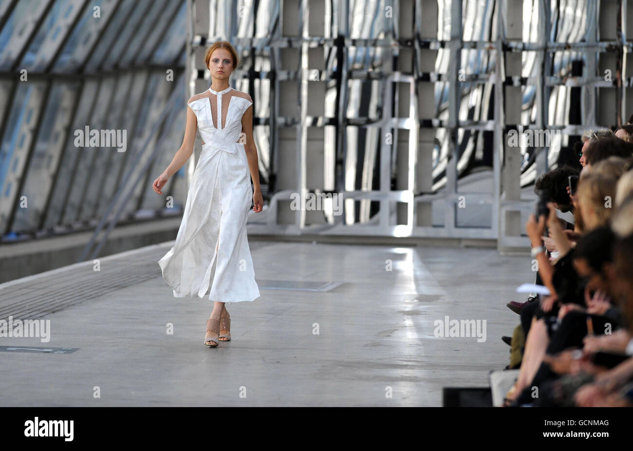 A model on the catwalk at Peter Pilotto's Spring/Summer collection for ...