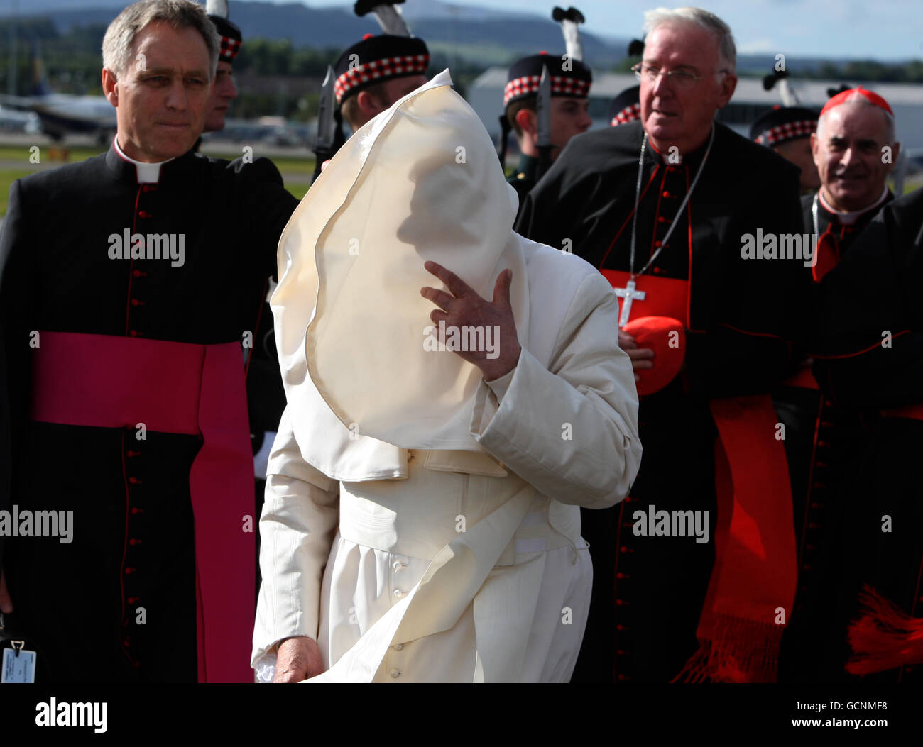 Pope Benedict XVI arrives in Edinburgh, Scotland, to begin the first ...