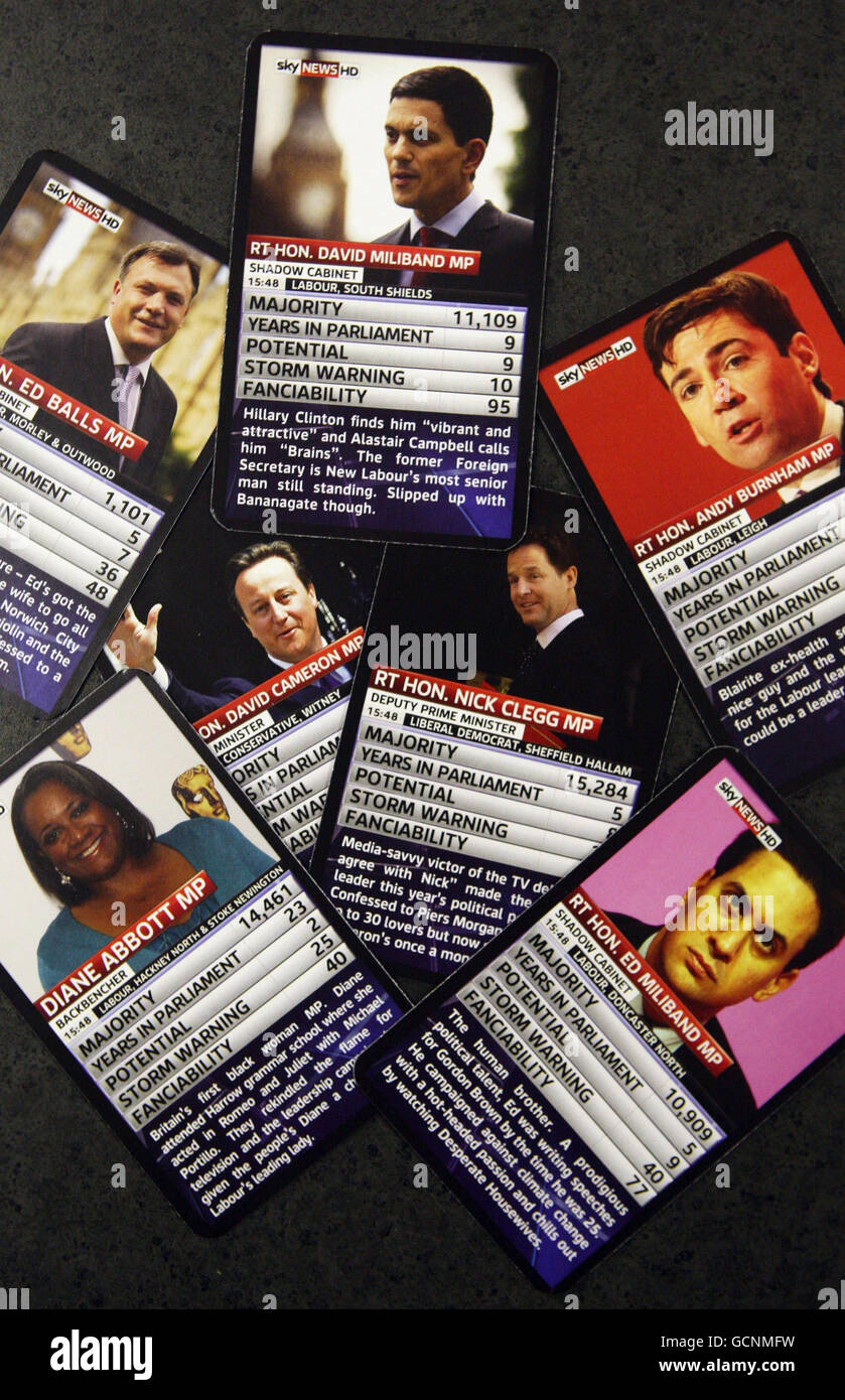 A selection of Political Top Trumps cards which were amongst a set ...