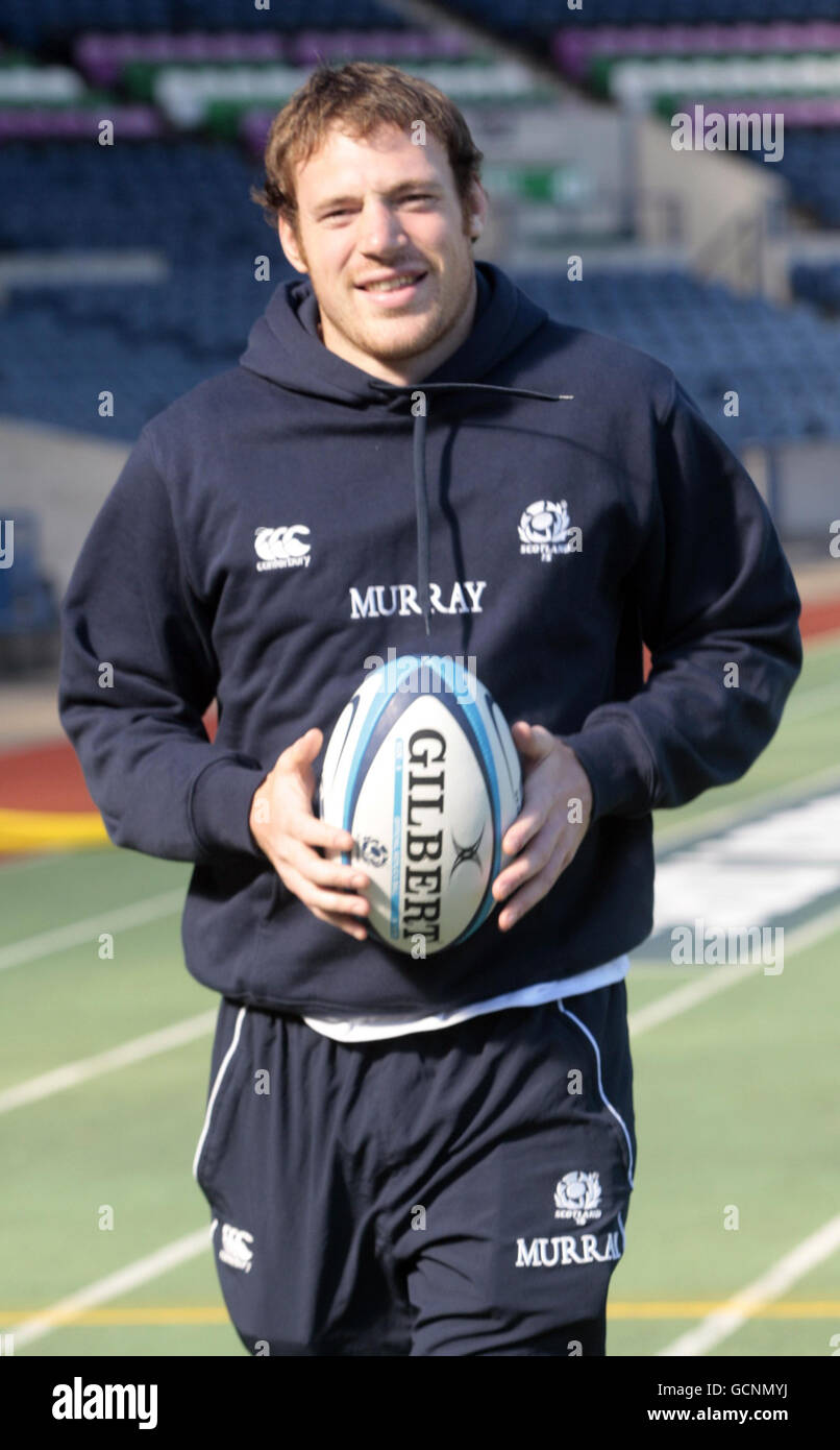 Scott riddell training session murrayfield stadium hi-res stock ...