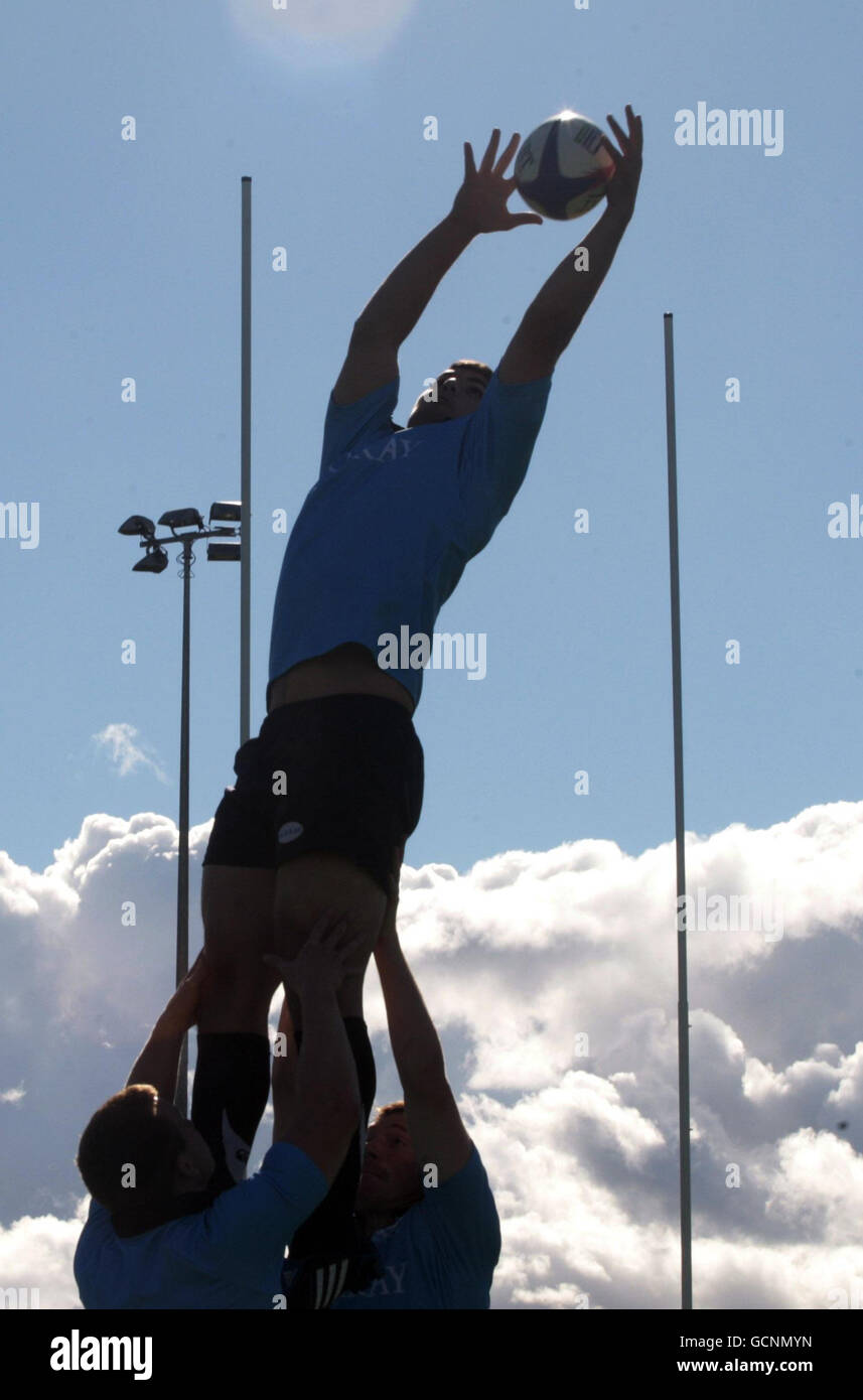 Scott riddell training session murrayfield stadium hi-res stock ...