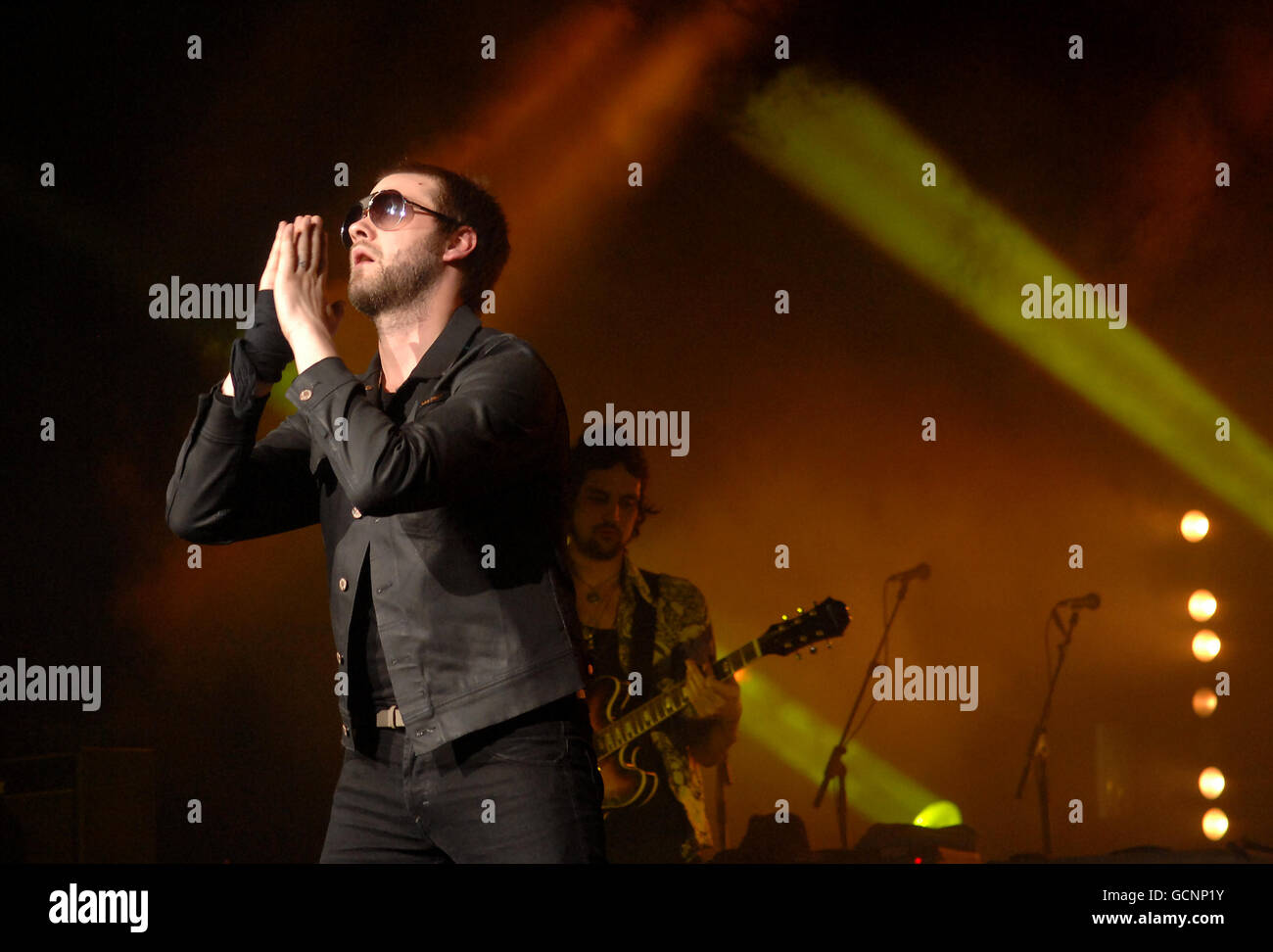 Tom Meighan of Kasabian performs on stage at the O2 Academy Brixton in ...