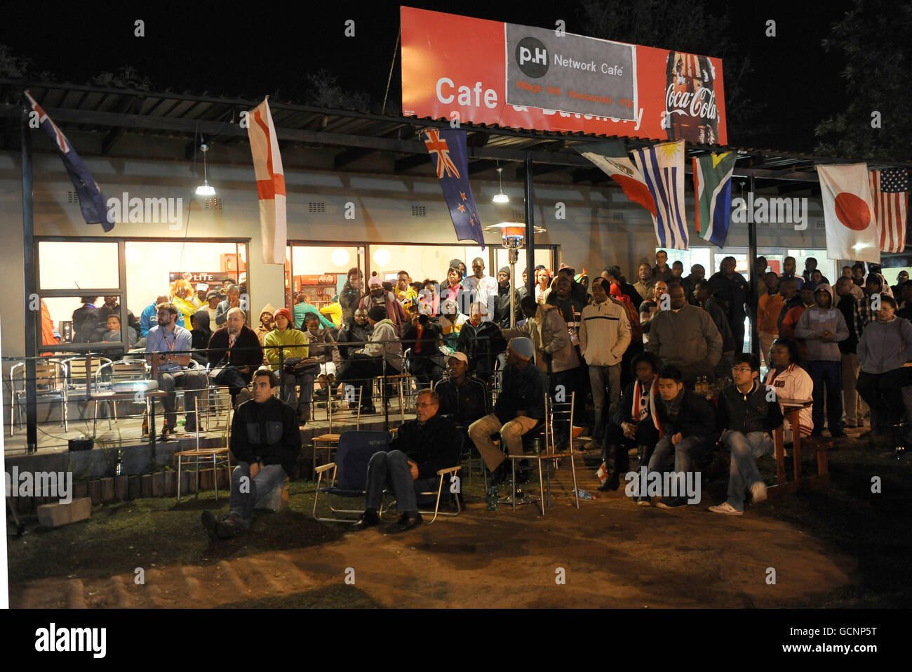 Soccer 2010 FIFA World Cup South Africa Supporters in Rustenburg Stock ...