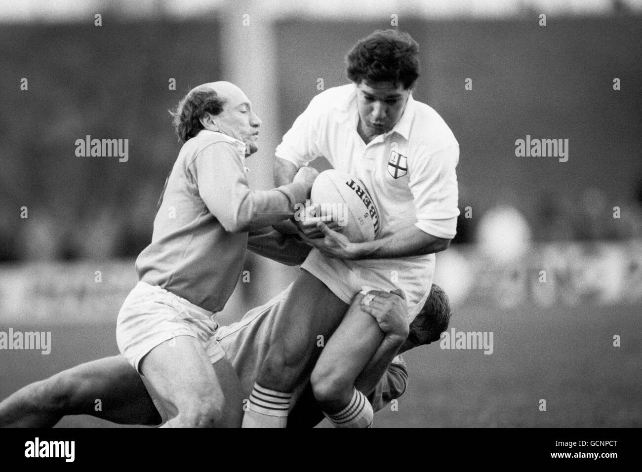 London and South-East's Jamie Salmon can't break through, as he is ...