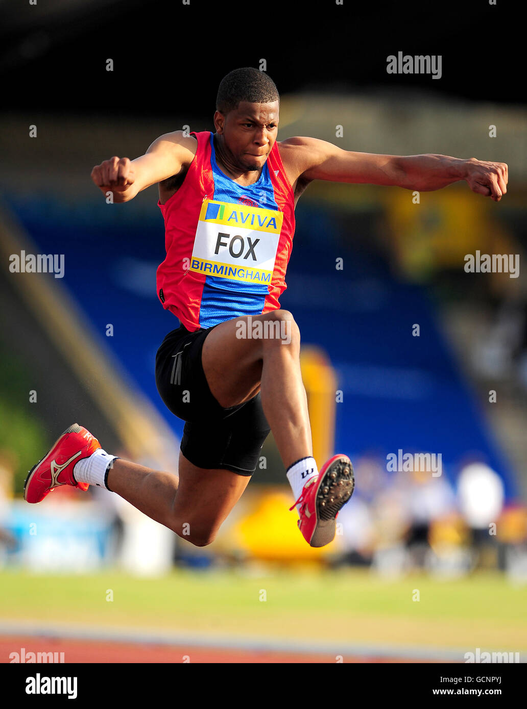 Nathan fox competes in the mens triple jump hi-res stock photography ...