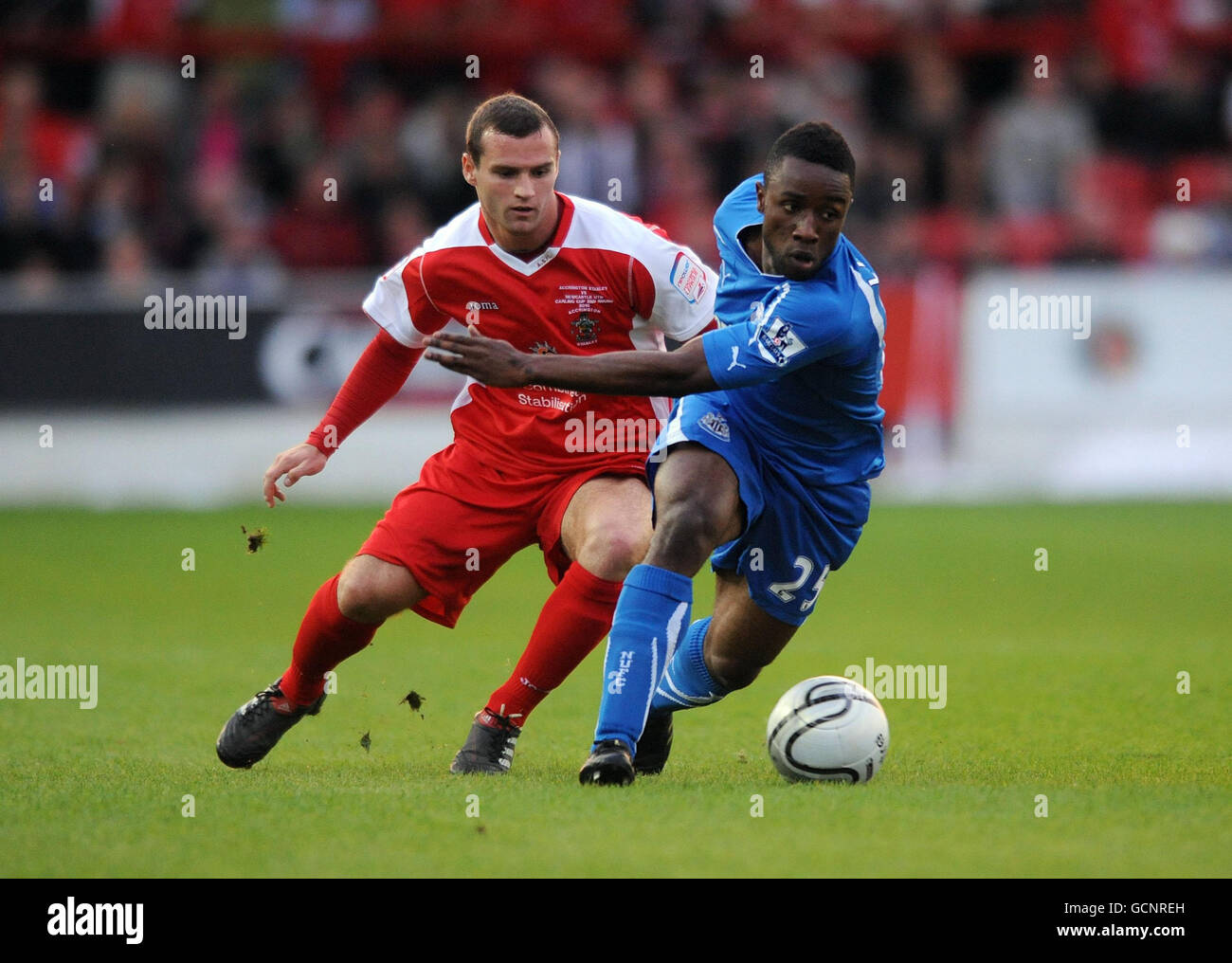 Soccer newcastle full length battling mangkk datacoapplies hi-res stock ...