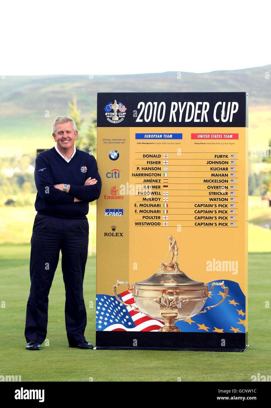 European Ryder Cup Captain Colin Montgomerie announces his team ...