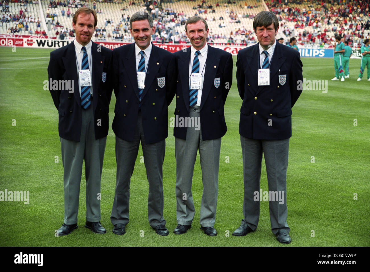 English Referee Philip Don (second left) with his linesmen and 4th ...