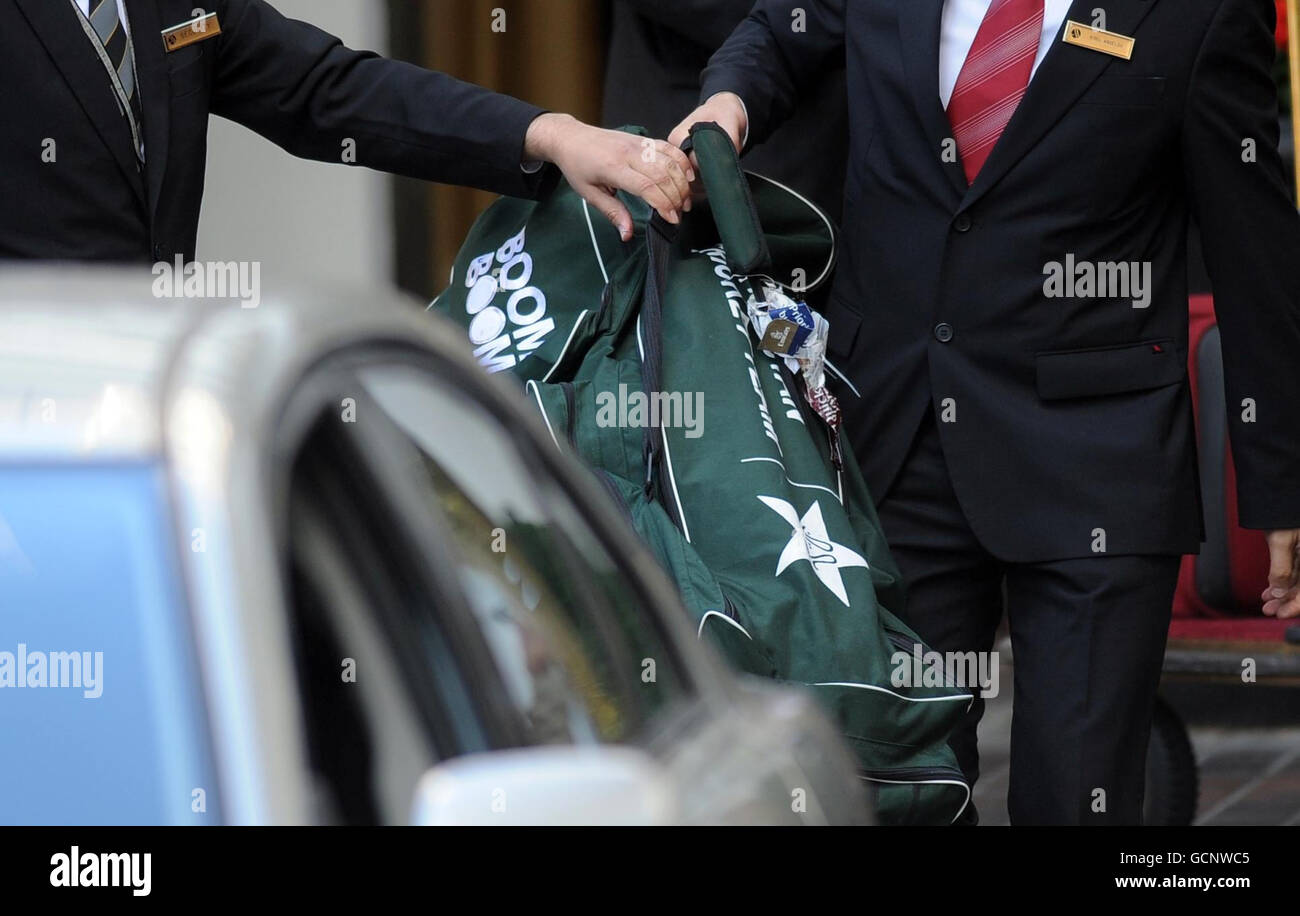 Cricket - Pakistan Depart Team Hotel - London. The Pakistan teams ...