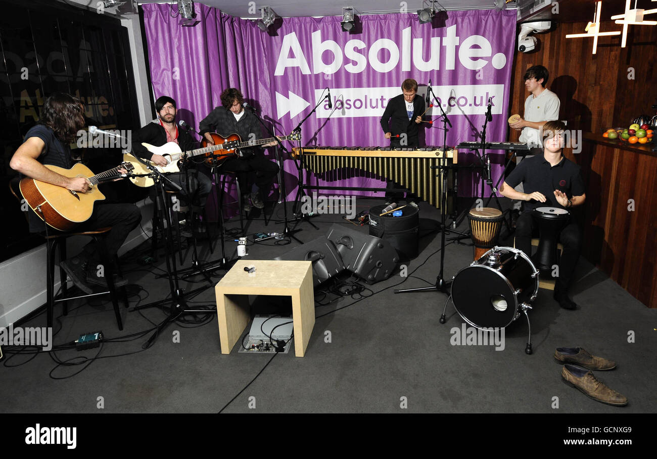 Foals perform a set for Absolute Radio at the station's studio in ...